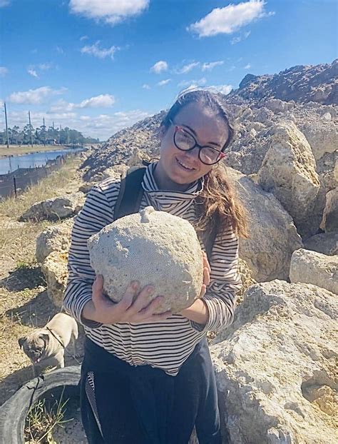 Found The Biggest Corral Globular Fossil I Ever Found The Other Day R Fossils