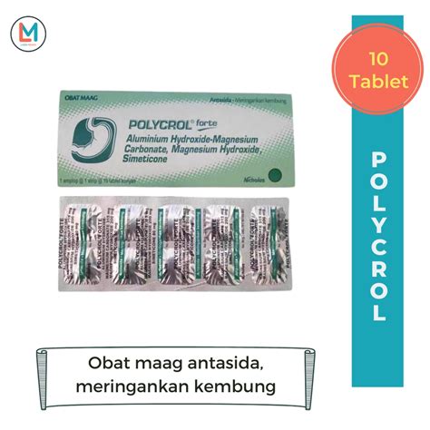 Jual Polycrol Forte 1 Strip Isi 10 Tablet Obat Maag Shopee Indonesia