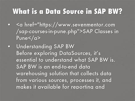 What Is A Data Source In Sap Bw By Kshobha9975