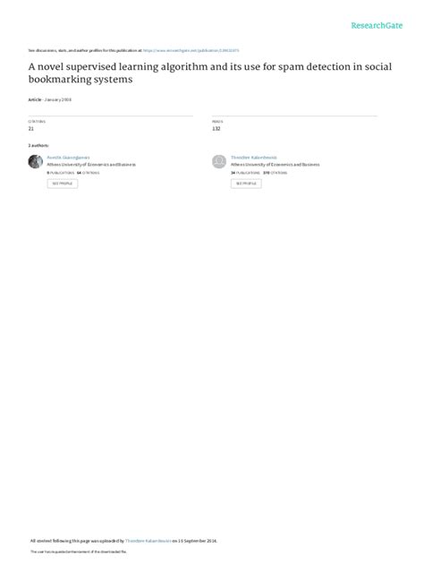 Fillable Online Pdf A Novel Supervised Learning Algorithm And Its Use For Fax Email Print