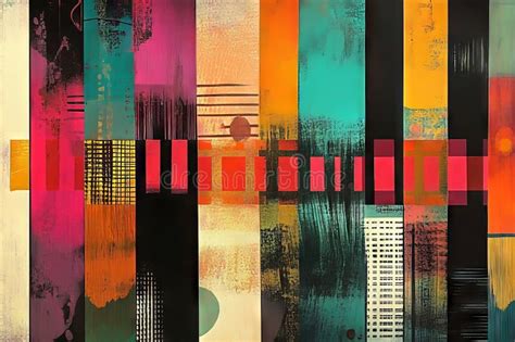 Abstract Art With Vibrant Colors And Geometric Shapes Stock Illustration Illustration Of