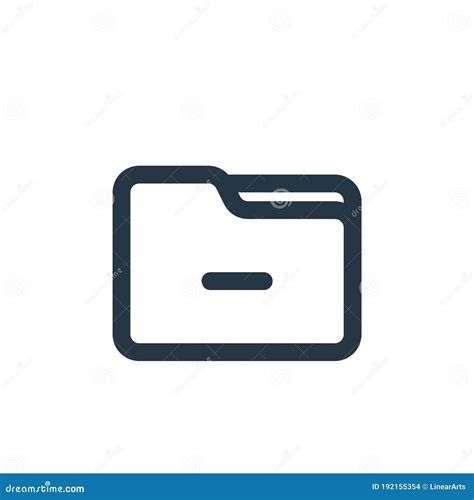 Delete Folder Icon Vector From File And Folder Concept Thin Line Illustration Of Delete Folder
