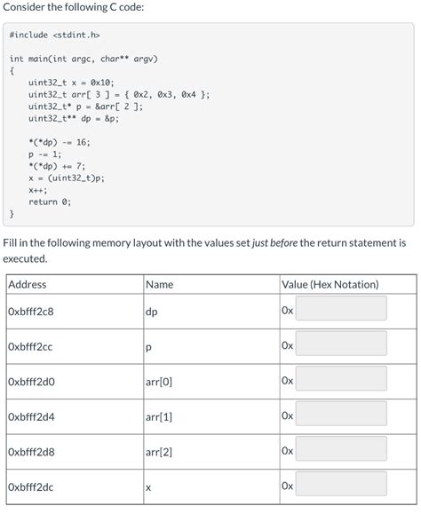 solved consider the following c code include int main int