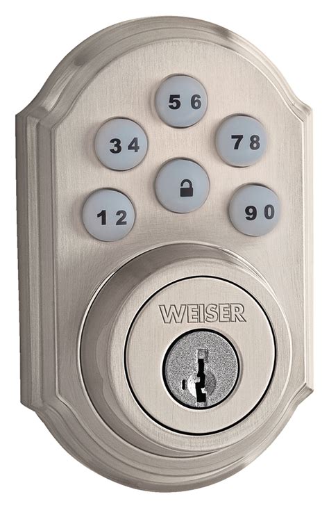 Weiser Smartcode Electronic Keypad Deadbolt Door Lock Satin Nickel