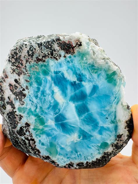 Rare Super Blue Larimar Geode,larimar Sphere,aaa Larimar,meditation Stone,natural Larimar ...