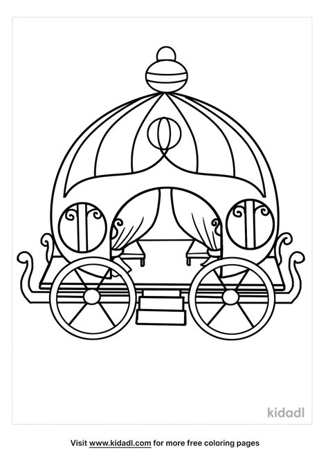 Cinderella Carriage Coloring Pages Sketch Coloring Page