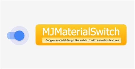 A Customizable Material Design Switch UI For IOS