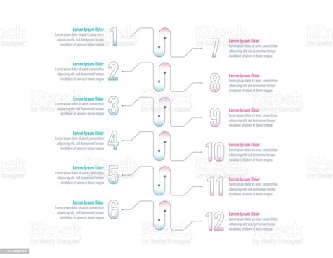 112 숫자 인포 그래픽 템플릿입니다 비즈니스 인터넷 웹 연례 보고서 책 잡지 인포 그래픽 템플릿입니다 12단계 정보 템플릿 3에 대한 스톡 벡터 아트 및 기타 이미지