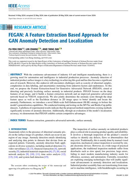 Fegan A Feature Extraction Based Approach For Gan Anomaly Detection And Localization Pdf