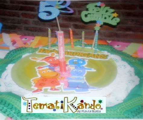 Backyardigans Birthday Cake With Animal Shaped Candles