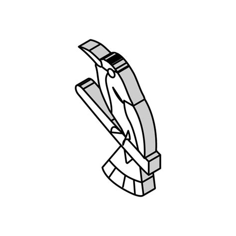 Red Bearded Bee Eater Bird Exotic Isometric Icon Vector Illustration