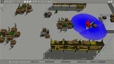 autonomous industrial fork truck application in logistics unit using