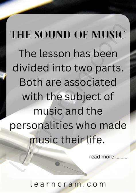 the sound of music summary learn cram