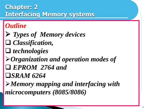 Pdf Chapter 2 Interfacing Memory Systems Dokumentips