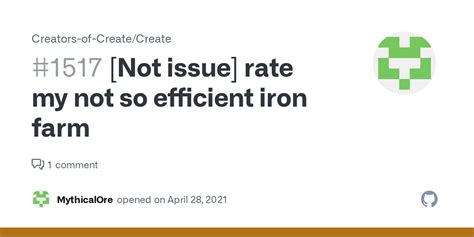 Not Issue Rate My Not So Efficient Iron Farm · Issue 1517 · Creators
