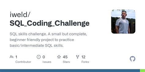 Github Iweldsqlcodingchallenge Sql Skills Challenge A Small But