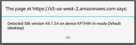 Detecting The Silk User Agent Amazon Silk