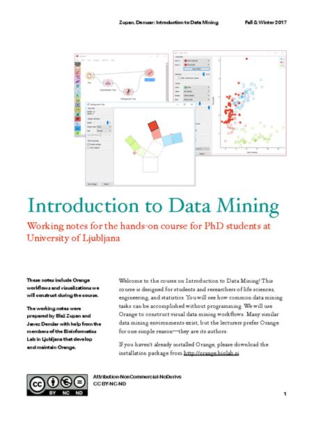Ul Data Mining Lecture Notes Welcome To The Course On Introduction To Data Mining This Course