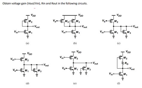 Obtain Voltage Gain Voutvin ﻿rin And Rout In The