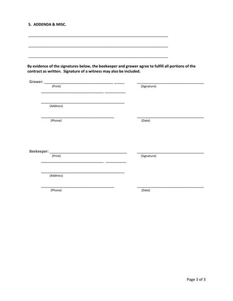 Sample Pollination Contract Template Fill Out Sign Online And