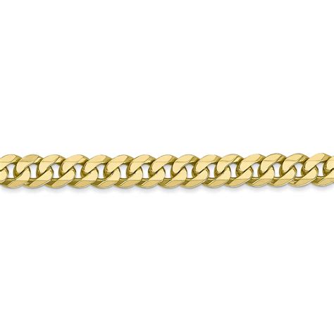 10k 575mm Flat Beveled Curb Chain Stiles Jewelers