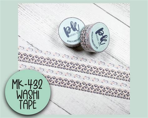 Mk 432 Washi Tape 15mm 6mm Set Nautical Plannerkate