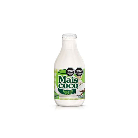 Leche De Coco Mais De Vidrio 200 Ml Mais Coco Jumbo