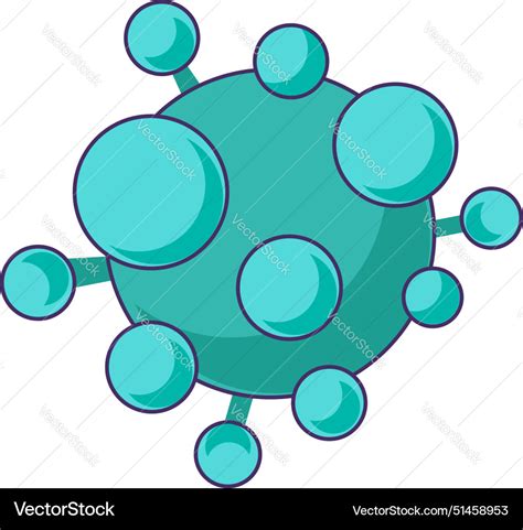 Abstract Influenza Virus Icon Microorganism Vector Image