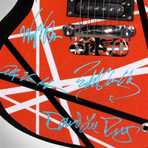 Van Halen Band Autographed Guitar Rare T Touch Of Modern