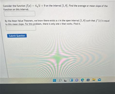 solved consider the function f x 4x 9 on the interval