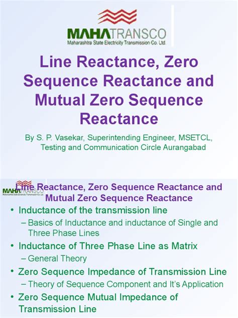 Transmission Line Zero Seq Reactance Pdf Inductance Transmission Line
