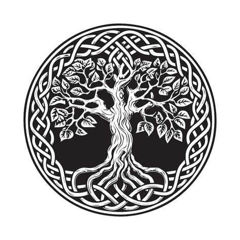 Premium Vector Celtic Tree Of Life Decorative Vector Ornament Graphic