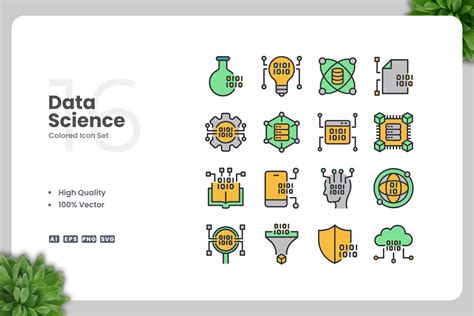 Data Science Color Icons Graphic By Upnowgraphic · Creative Fabrica