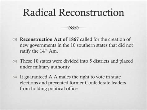 Ppt Reconstruction And Its Aftermath Powerpoint Presentation Free