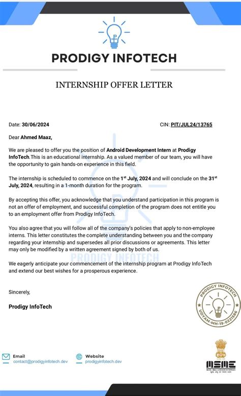 Ahmed Maaz On Linkedin Internship Prodigyinfotech