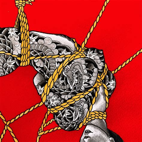 Art Print Shibari 40x30 Shibari Painting Traditional Bondage Art Work