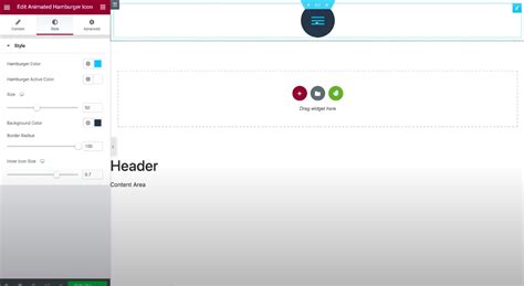 Create An Animated Hamburger Menu In WordPress Using Elementor Unlimited Elements For Elementor