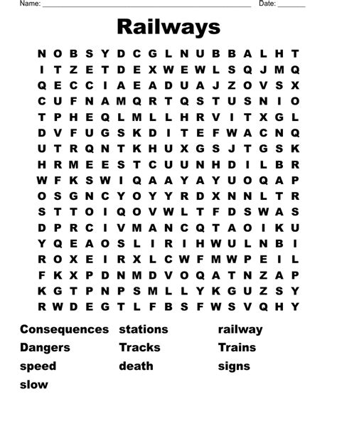 train word search