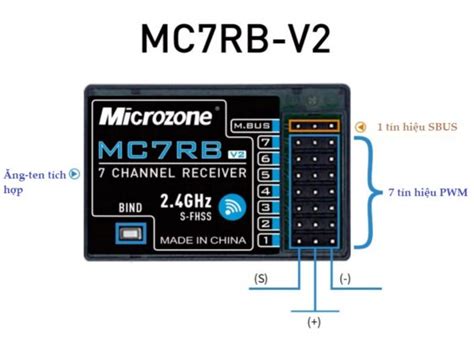 6c Mini Tay điều Khiển Microzone 6c Mini Rx Mc7rb V2 Bản Nâng Cấp