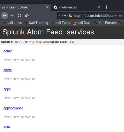 Htb Doctor Writeup Server Side Template Injection Splunk By K O