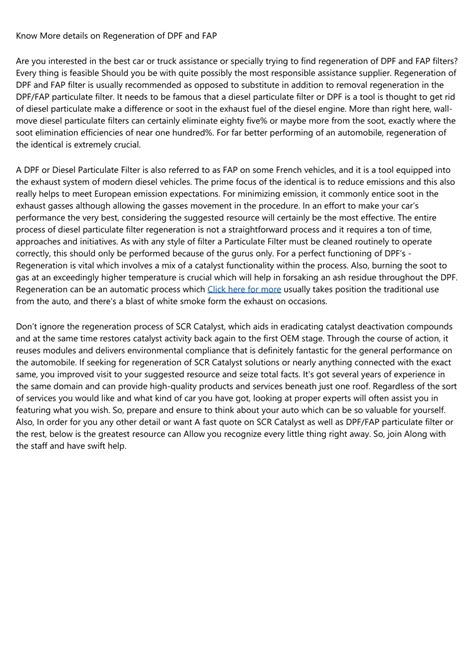 PPT Know More Details On Regeneration Of DPF And FAP PowerPoint Presentation ID 11370478