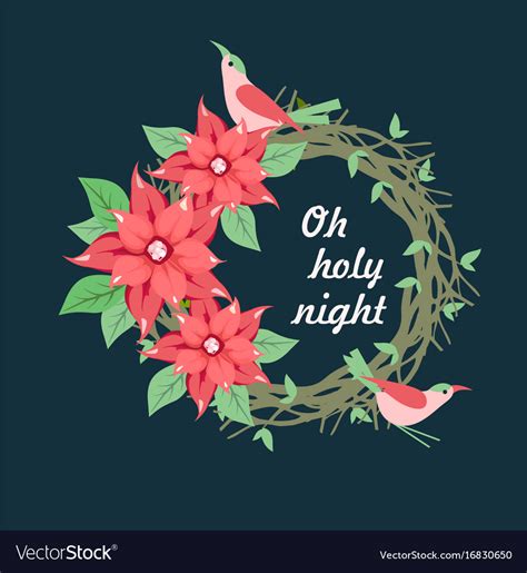 Christmas Wreath Nest Royalty Free Vector Image
