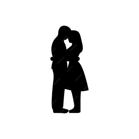 Premium Vector Couple Hugging Icon Simple Vector Illustration