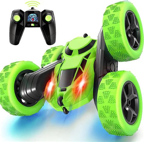 어린이를 위한 양면 플립 rc 스턴트 카 2 4ghz 원격 제어 자동차 360도 회전이 가능한 오프로드 자동차 장난감