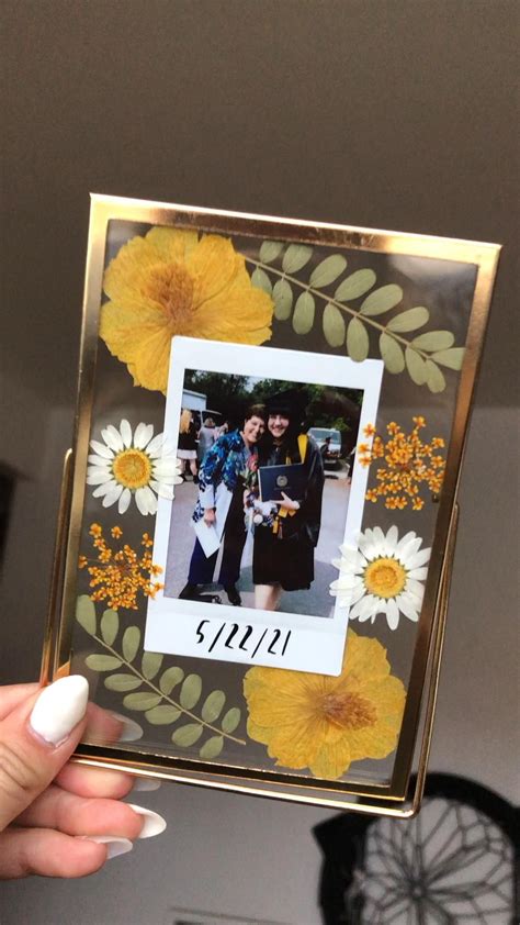 Graduation Photo Pressed Flower Frame Polaroid Frame Christmas T