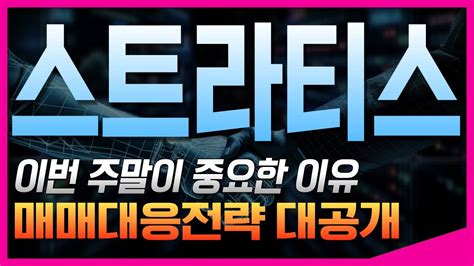 스트라티스코인대응전략 스트라티스차트분석스트라티스전망스트라티스목표가스트라티스매수가스트라티스매도가비트코인알트코인블랙록sec그레이스케일소송파월fomc금리