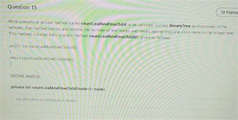 Solved Question 15 10 Points Write A Recursive Private