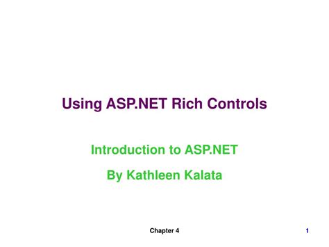 PPT Using ASP NET Rich Controls PowerPoint Presentation Free Download ID 4299055