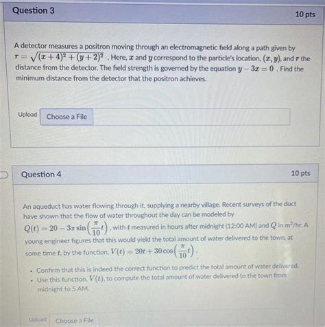 Solved Question 3 10 Pts A Detector Measures A Positron