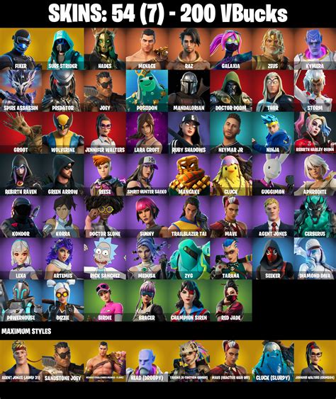 Pc 200 Vb 54 Skins Surf Strider Leviathan Axe Jabba Switchway